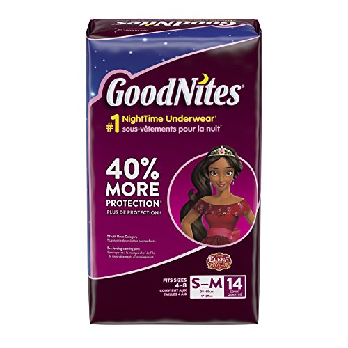 GoodNites Girls Bedtime Disney Fair Underwears, Jumbo 38-65 Lbs, Small ...